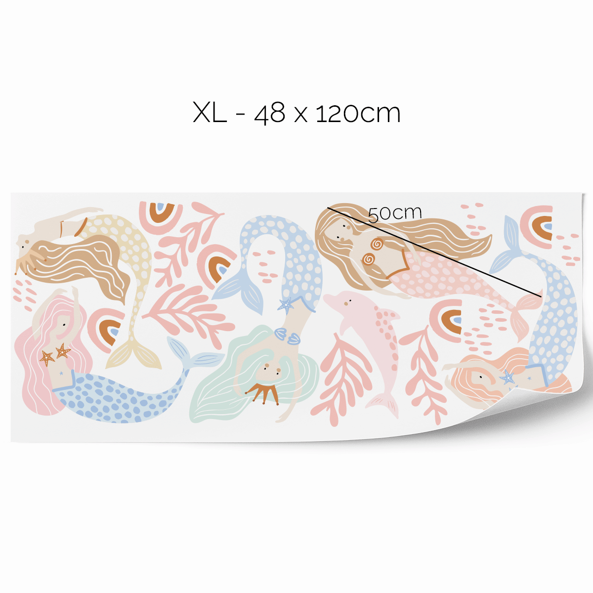 Mermaids (Pastel) wall stickers - nursery wall decal – MICA-MICA