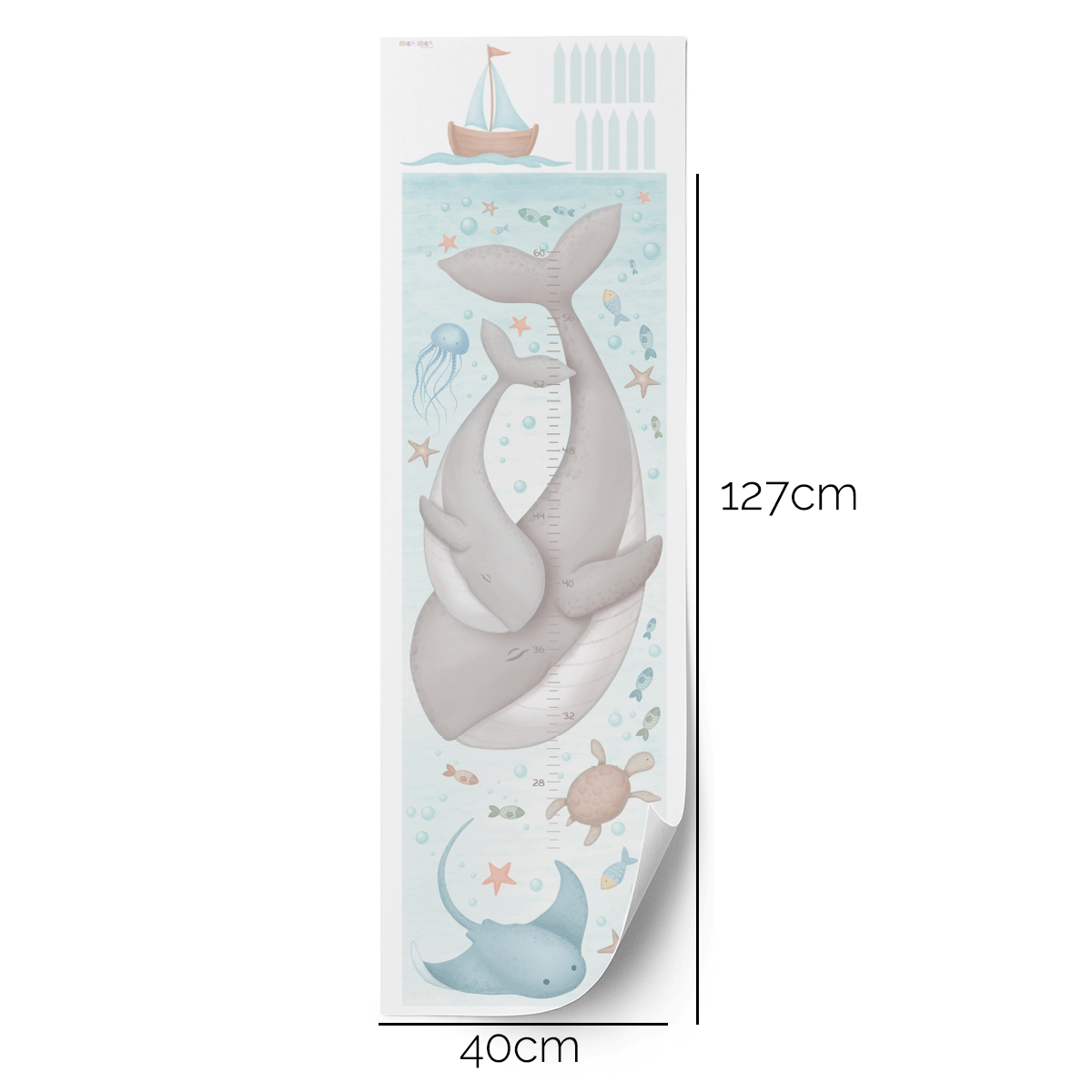 Height chart wall stickers - Magical ocean growth chart – MICA-MICA