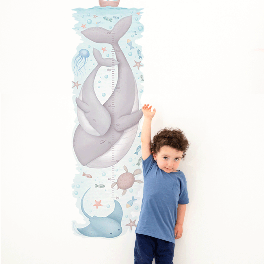 Height chart wall stickers - Magical ocean growth chart – MICA-MICA
