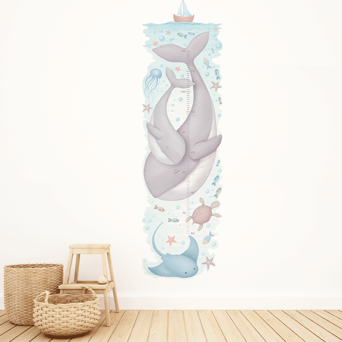 Height chart wall stickers - Magical ocean growth chart – MICA-MICA
